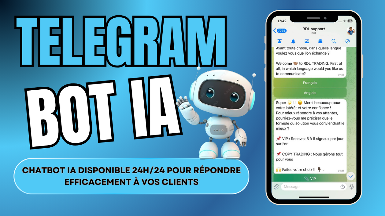Je vais crée votre chatbots Telegram ultra performant par Fullacquisition