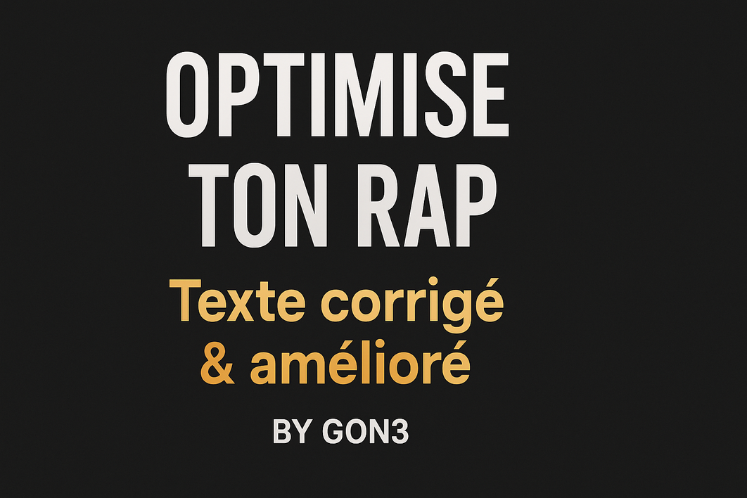 Je vais améliorer et optimiser ton texte Rap ou tout autres types de ...