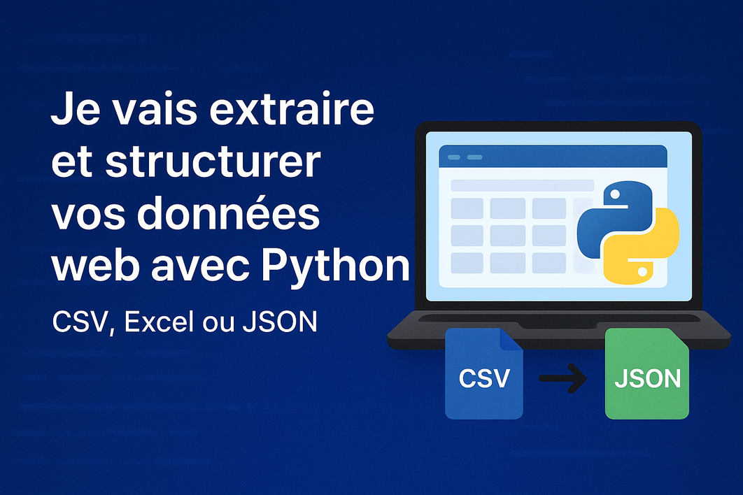 Je vais scraper et structurer vos données web avec Python en CSV, Excel ou JSON par Jeanne ...