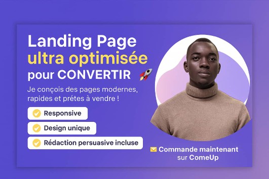 Je vais créer une landing page professionnelle qui convertit vos visiteurs en clients par ...