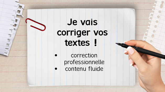 Je vais vous proposer un service de correction professionnelle pour ...