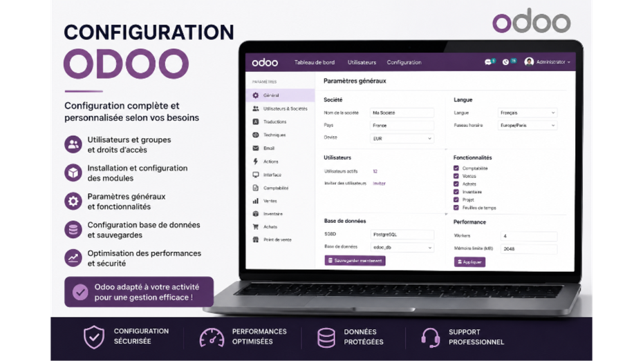 Je vais installer, configurer et dépanner Odoo à distance par ...