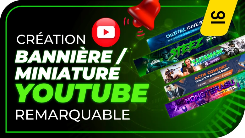 Je vais créer vos miniatures YouTube percutantes et professionnelles ...