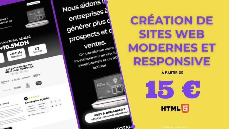 Je vais coder votre site web en HTML/ CSS pour le rendre professionnelle par DowGinx