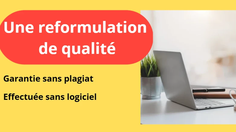 Je vais faire Reformulation, Relecture et Correction intégrale de vos ...
