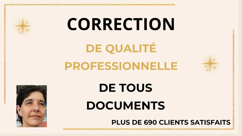 Je vais relire et corriger vos textes et documents avec attention par ...