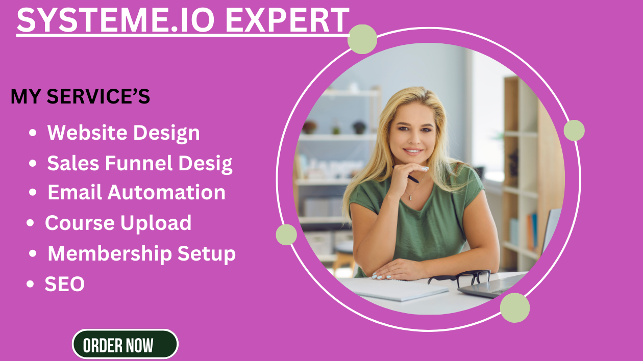 I will design systeme.io website, sales funnel, landing page and Email ...