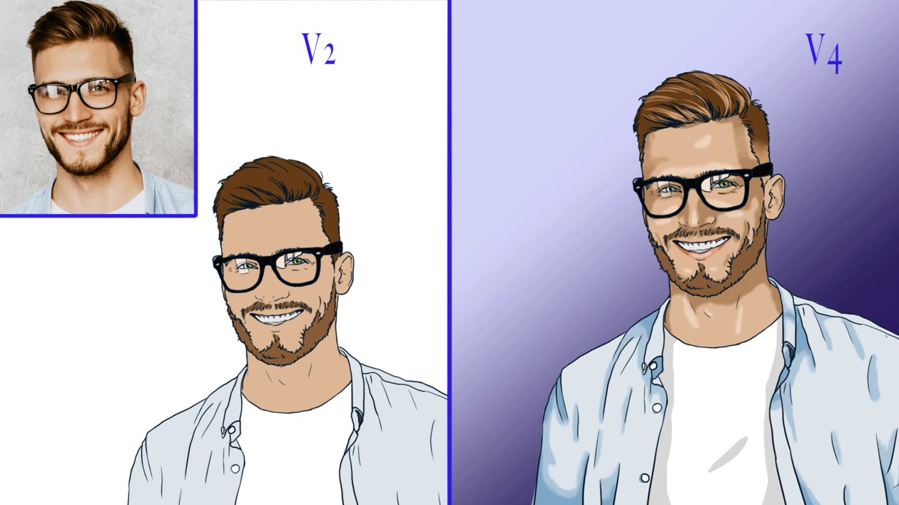 Je vais te dessiner un portrait numérique style BD réaliste par ...