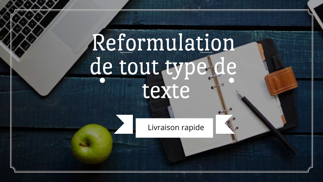 Je vais reformuler tous types de textes de 300 mots en français par ...