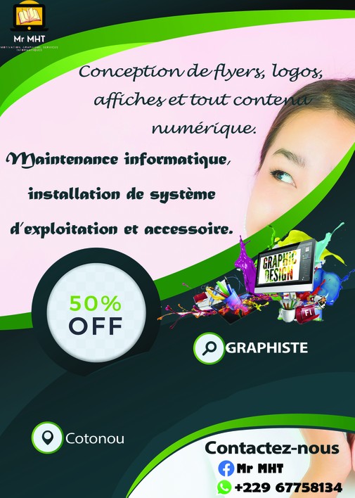 Je vais vous aidez à créer une affiche pro, un flyer, un dépliant pour ...