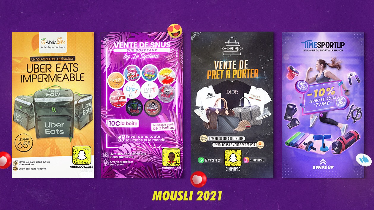 Je vais créer des flyers story pour snapchat et instagram par Mousli