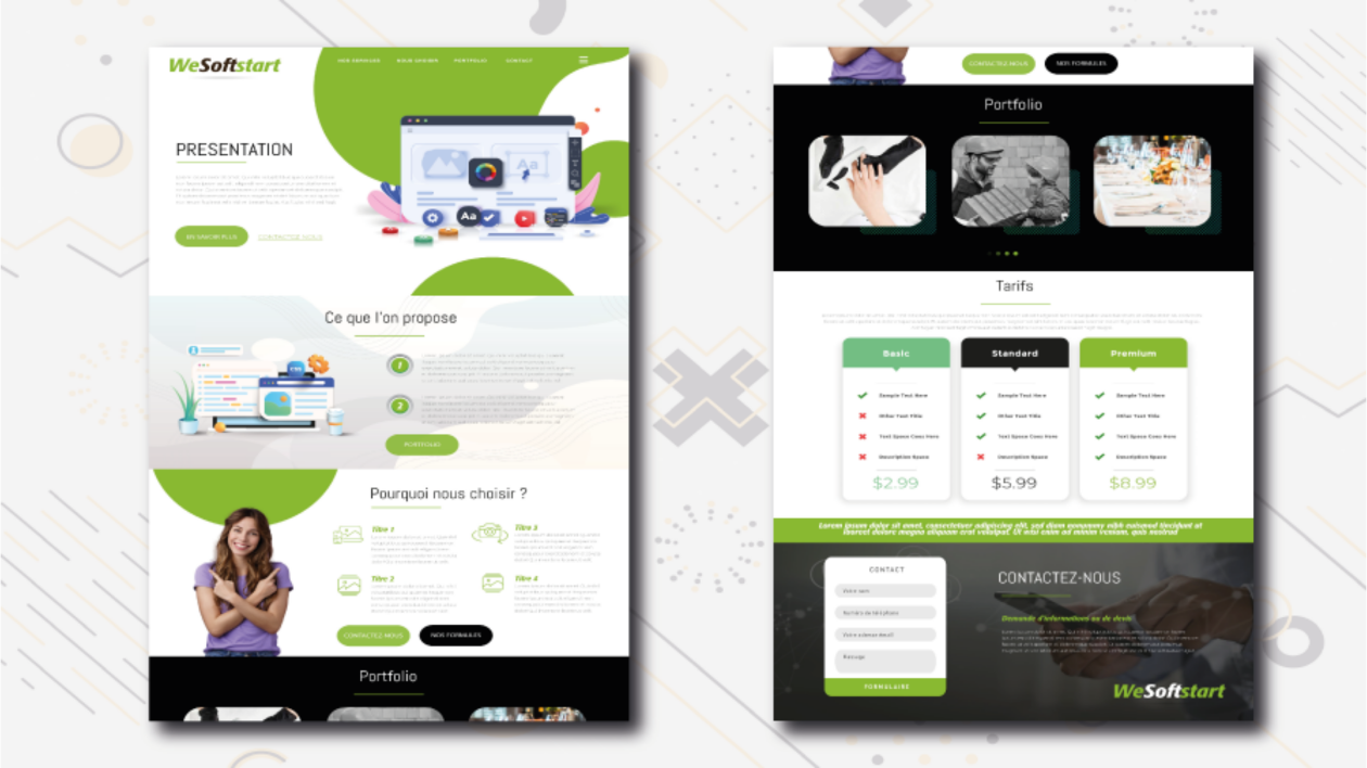 Je vais créer une maquette UX/UI de votre site web et/ou votre ...