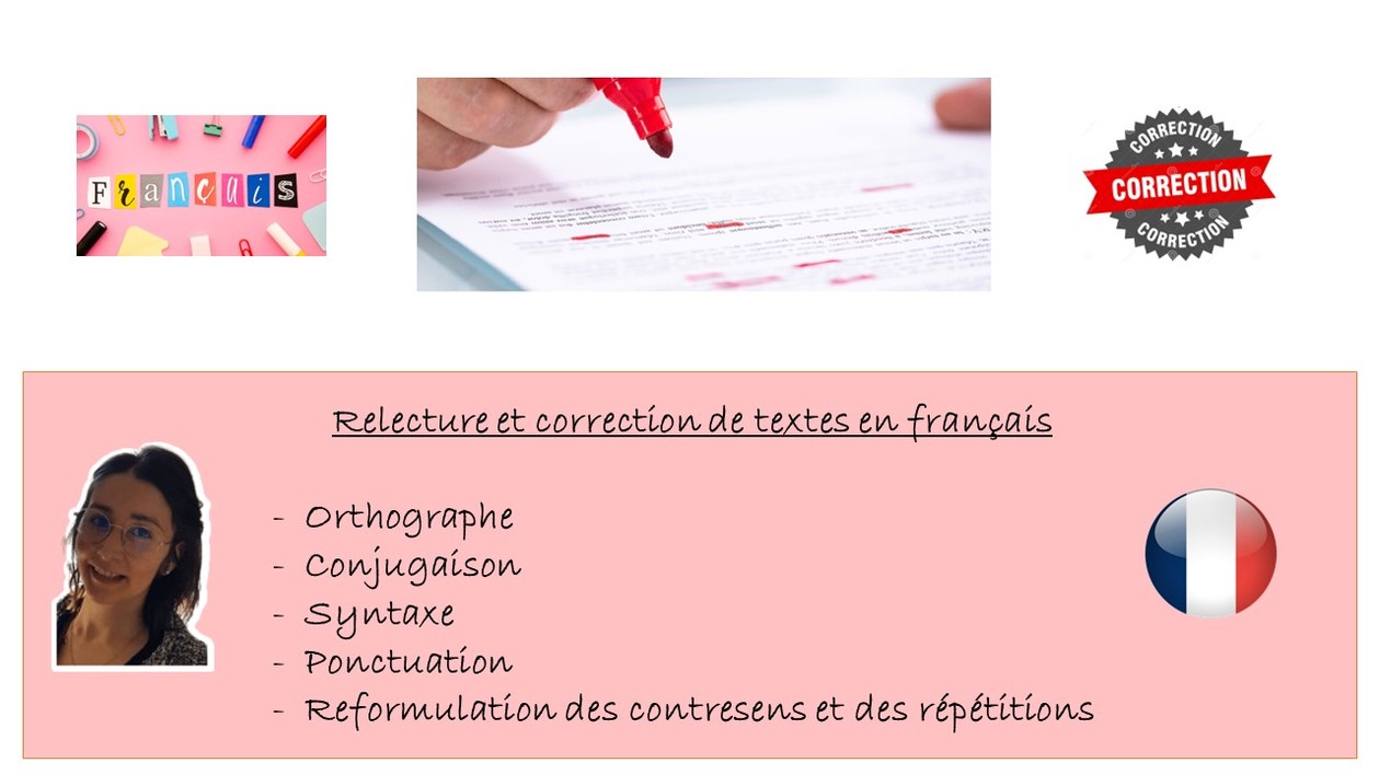 Je vais corriger les fautes d'orthographe de vos écrits en français par ...