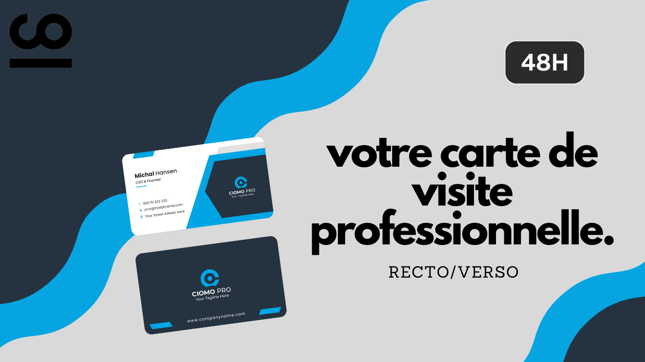 Je vais créer votre carte de visite recto/verso, moderne et ...