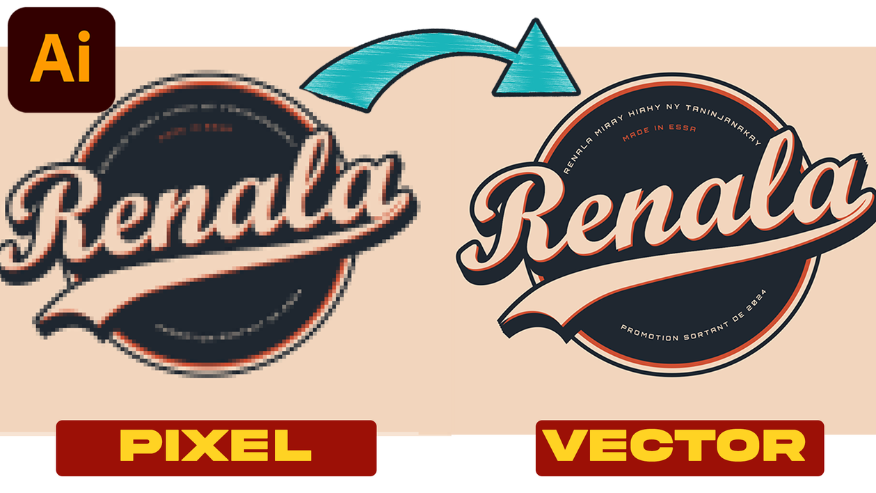 Je vais vectoriser votre logo pixellisé ou votre croquis sur papier par ...