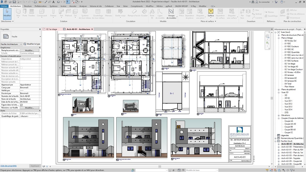Je vais élaborer un projet architectural sur Revit par ARCHI_GANI