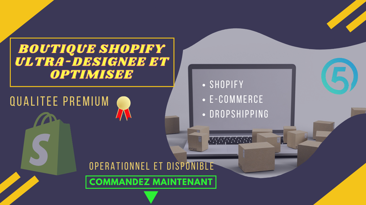 Je vais créer votre boutique shopify mono-produit / multi-produit clé ...