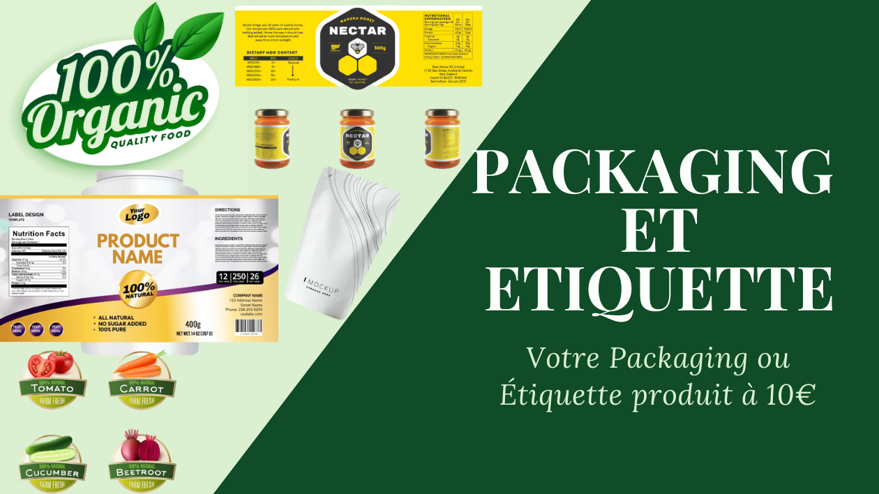 Je vais créer un packaging ou une étiquette de produit moderne par ...