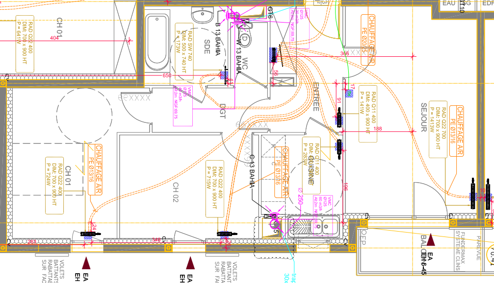 Je vais réaliser votre plan CVC ou plomberie ou élécricité de votre ...