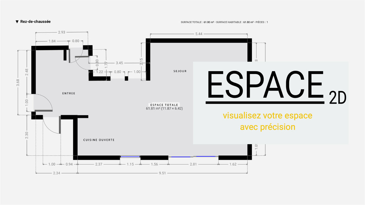 Je vais réaliser le plan architectural 2D de votre appartement ou ...