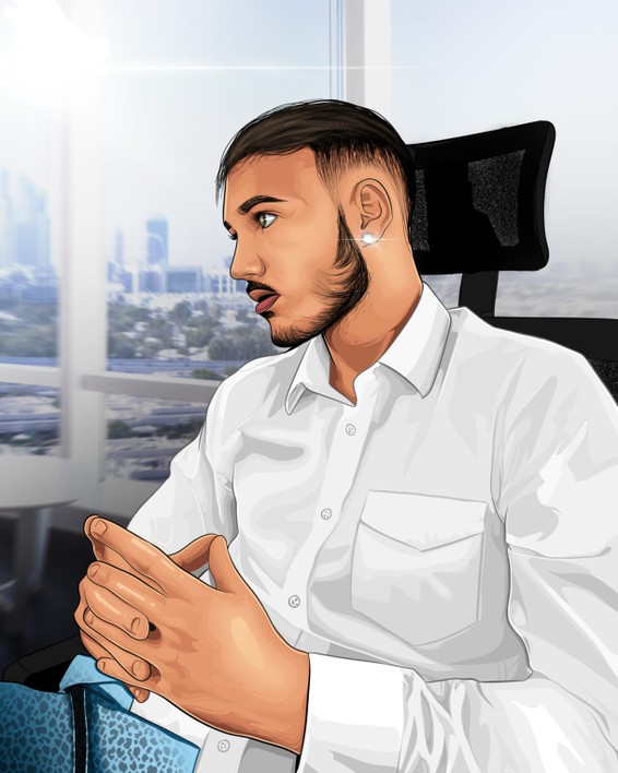 Je vais créer pour vous un portrait à partir d'une photo que vous me ...