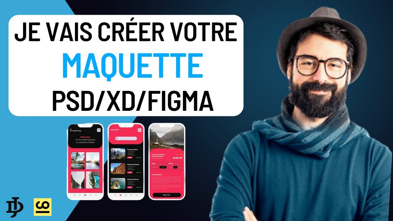 Je vais concevoir votre maquette PSD/XD/FIGMA par JohnDev
