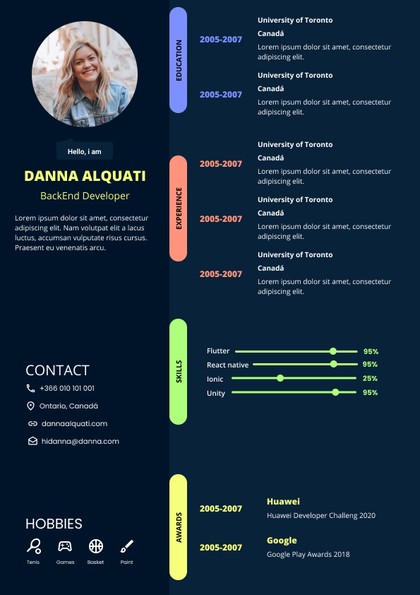 I will create impressive resume, cv design by Flutter