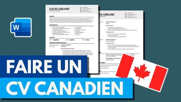 Je vais concevoir votre CV canadien en respectant les normes ...
