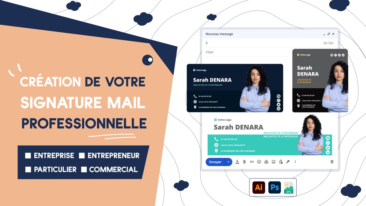 Je vais créer votre signature de mail professionnelle par BleanDesign