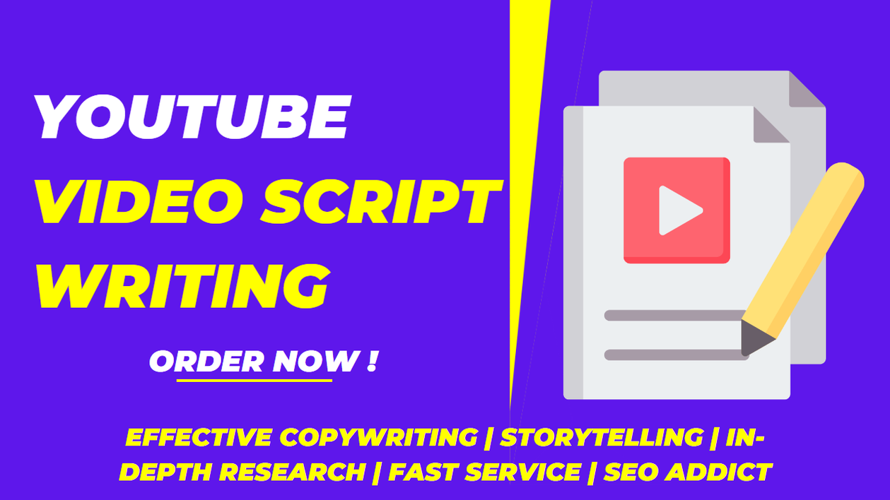 I will write the script for your youtube video by Ogouvide_
