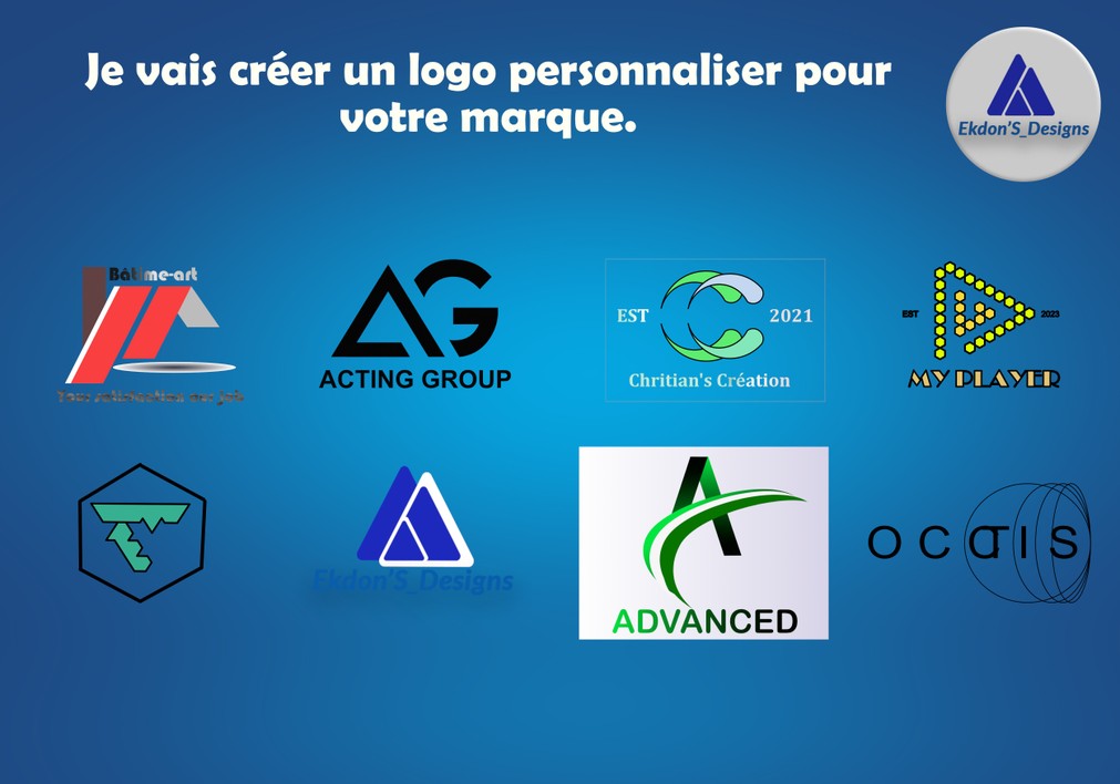 Je vais créer un logo personnaliser pour votre marque par EkdonS_Designs