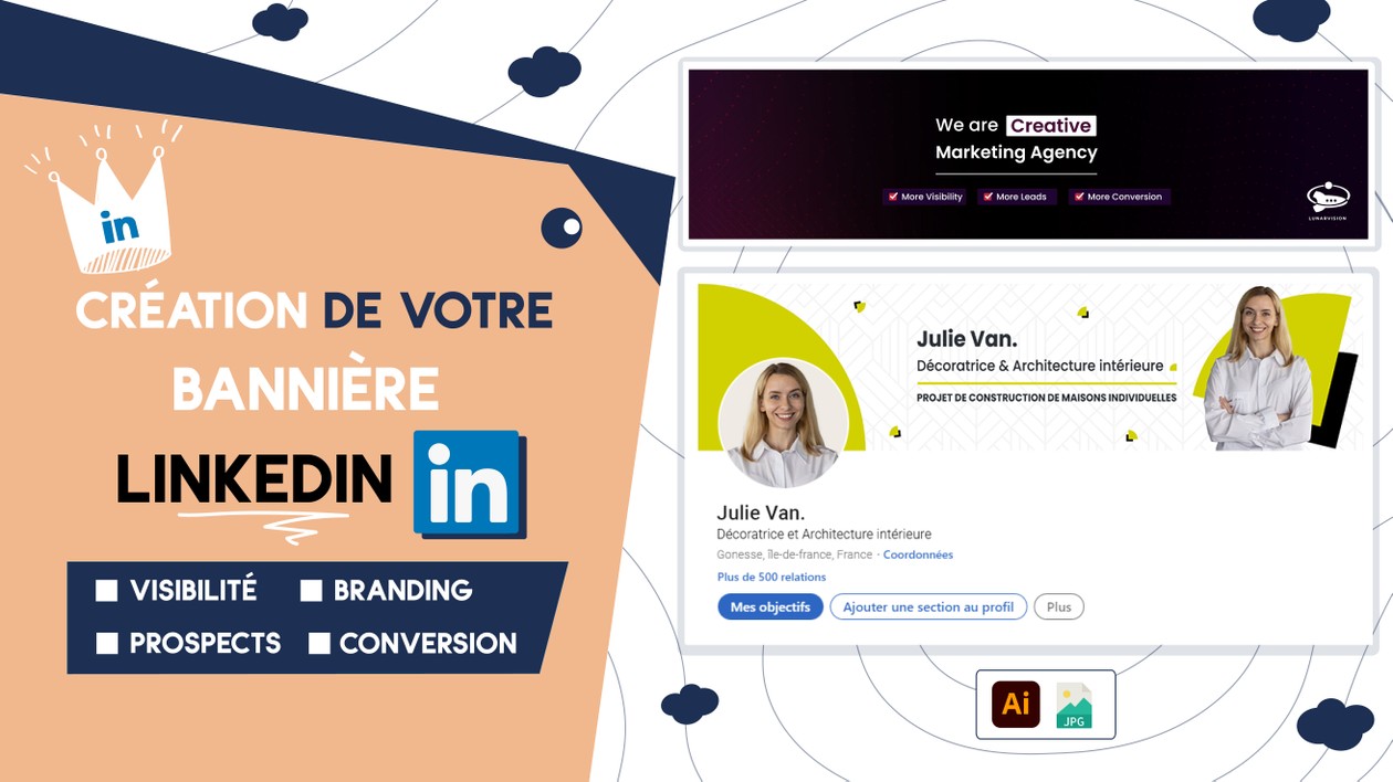 Je vais creer votre bannière Linkedin pro et moderne par BleanDesign