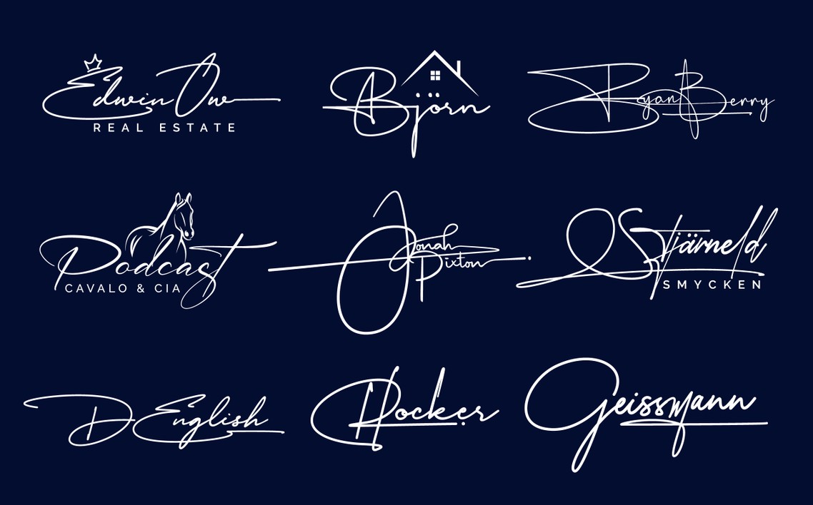I will create handwritten signature logo for you by kajolography