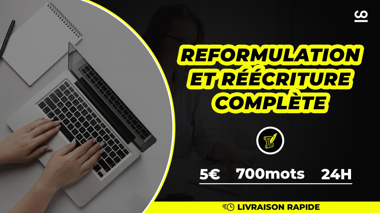 Je vais faire la reformulation de vos textes par SergioAG