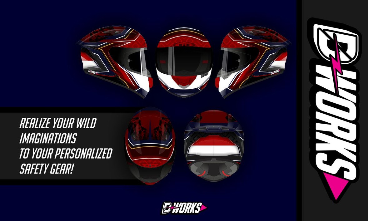 I will customize racing helmet graphic design by dworks_design