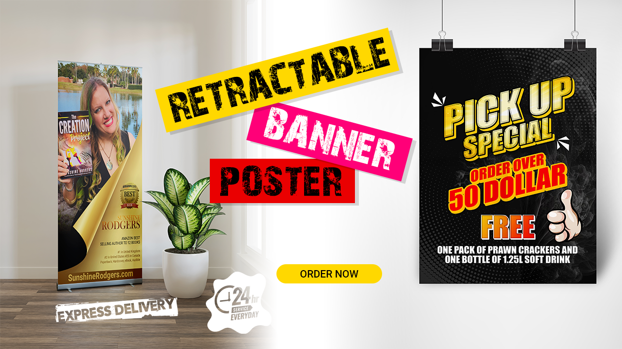 I will design retractable banners and posters by smartgraphic