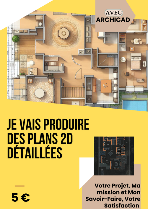 Je vais réaliser vos plan 2D détaillées par Richard_Kph
