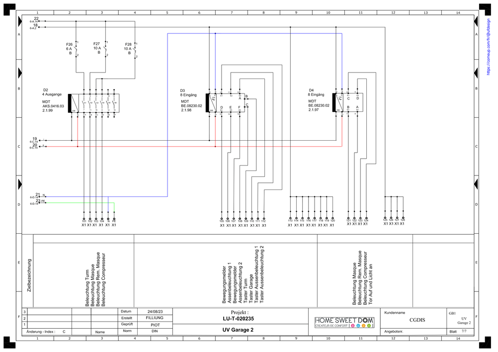 Je vais reproduire votre schéma électrique unifilaire ou multifilaire ...
