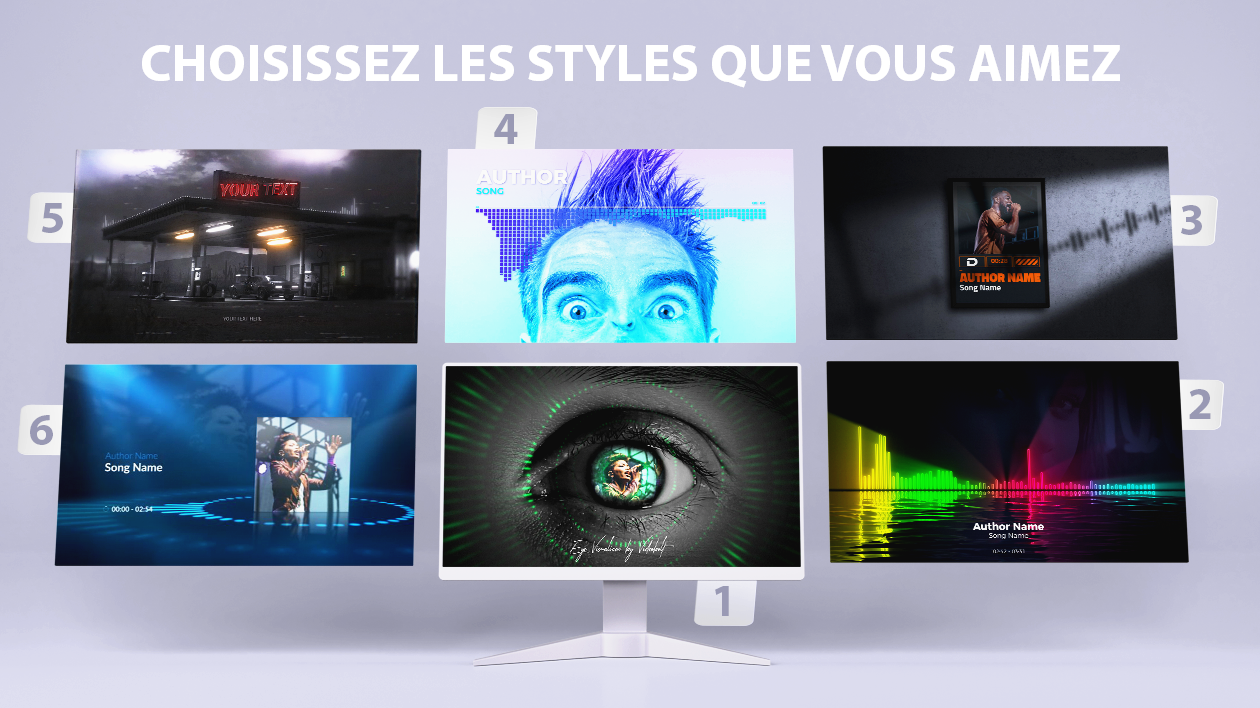 Je vais créer des vidéos de visualisation audio captivantes avec des ...