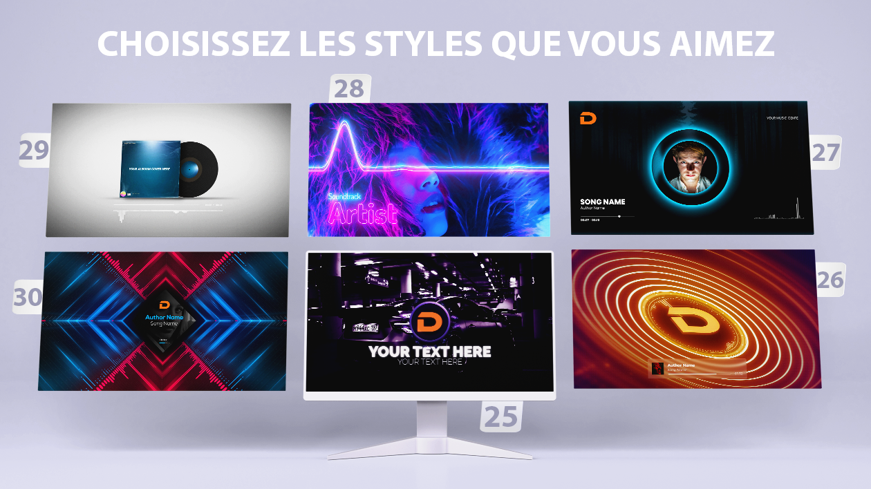 Je vais créer des vidéos de visualisation audio captivantes avec des ...