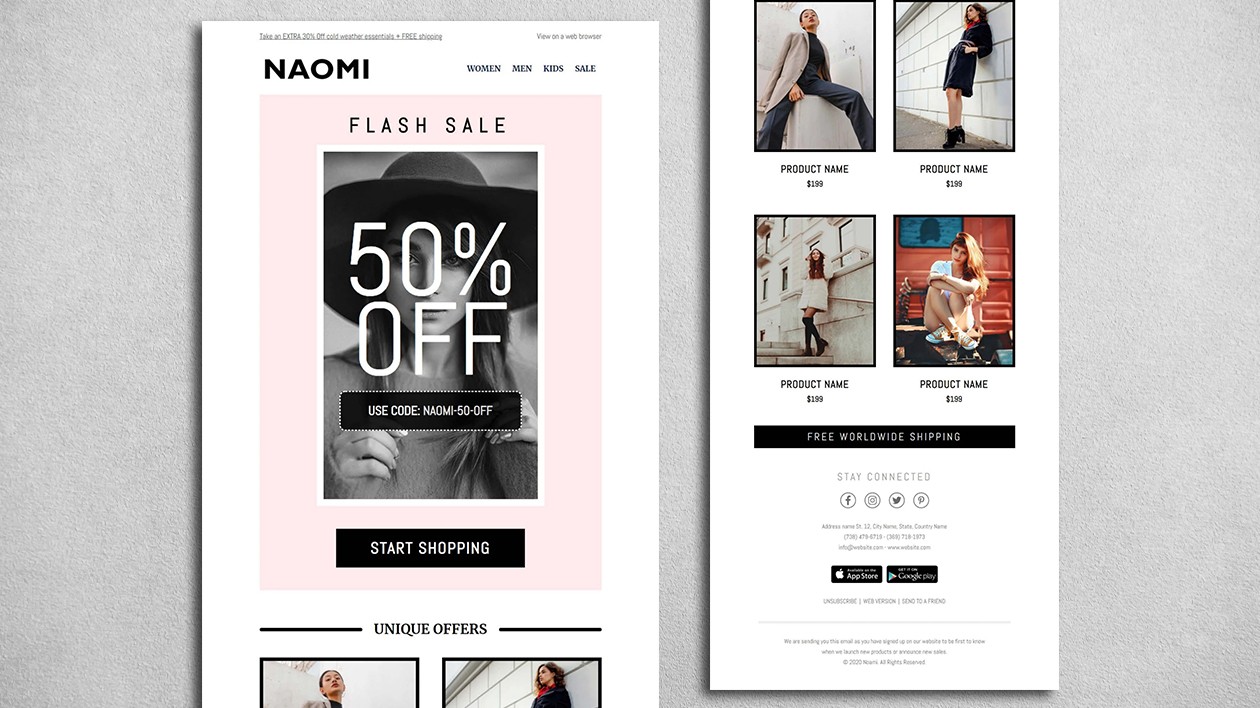 Je vais créer la maquette de vos e-mails et newsletters avec un design ...