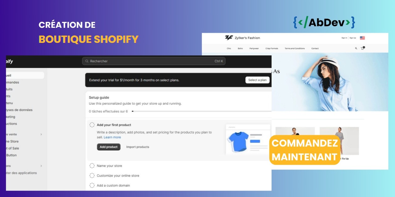 Je vais créer votre boutique Shopify par AbDev_Freelance