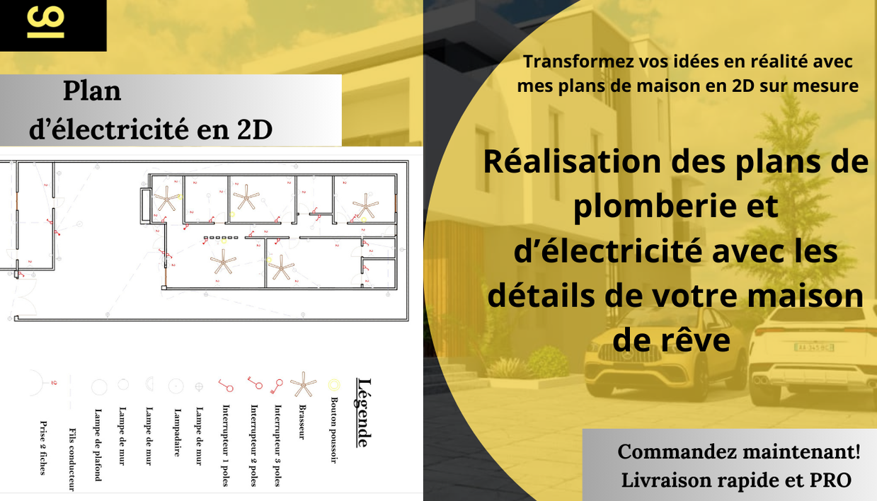 Je vais schématiser les plans d'électricité et de plomberie de votre ...
