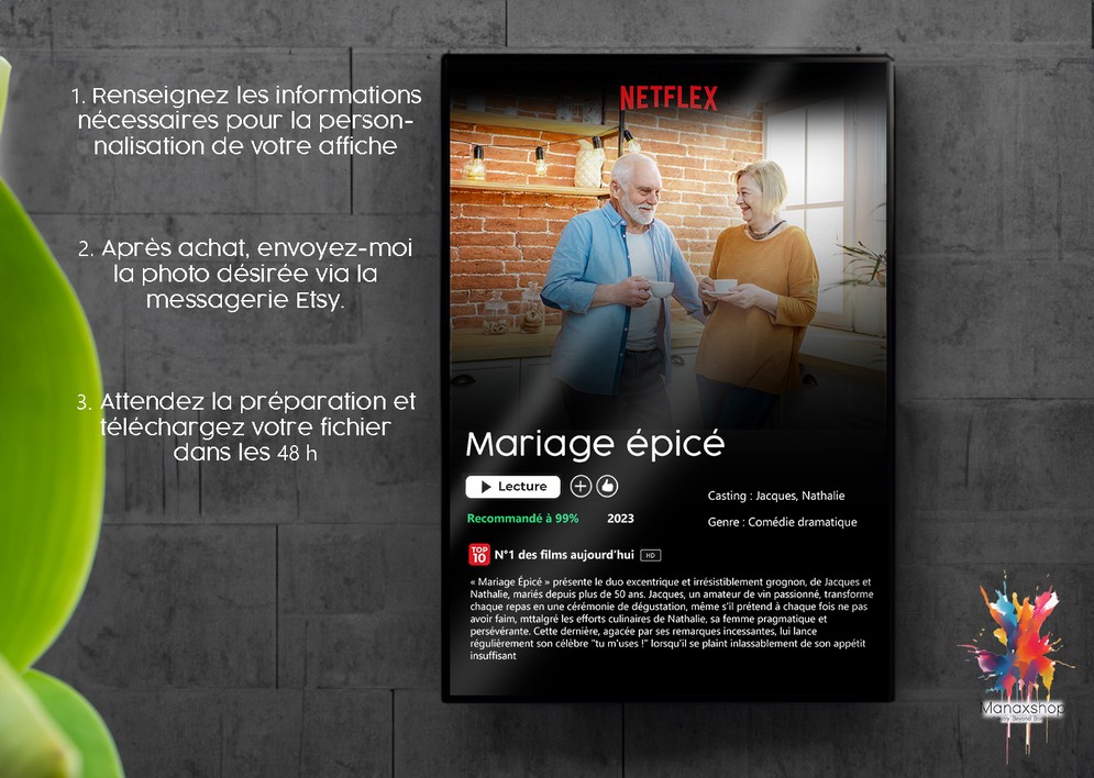 Je vais créer une affiche Netflix personnalisée par Manax