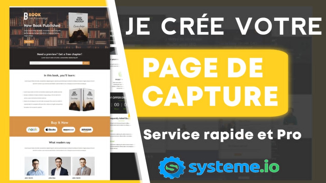 Je vais concevoir votre page de capture ou landing page sur systeme io ...