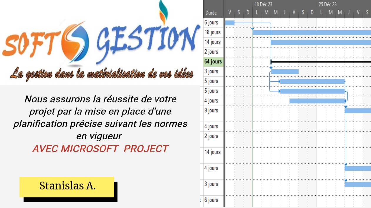 Je vais réaliser vos plannings GANTT pour vos projets avec le logiciel ...