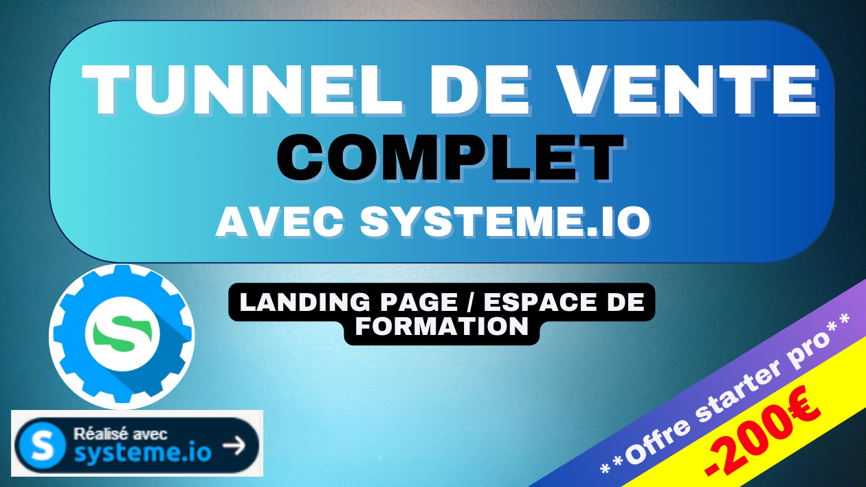 Je vais créer votre tunnel de vente de A à Z avec systeme.io par Joel_JKANM