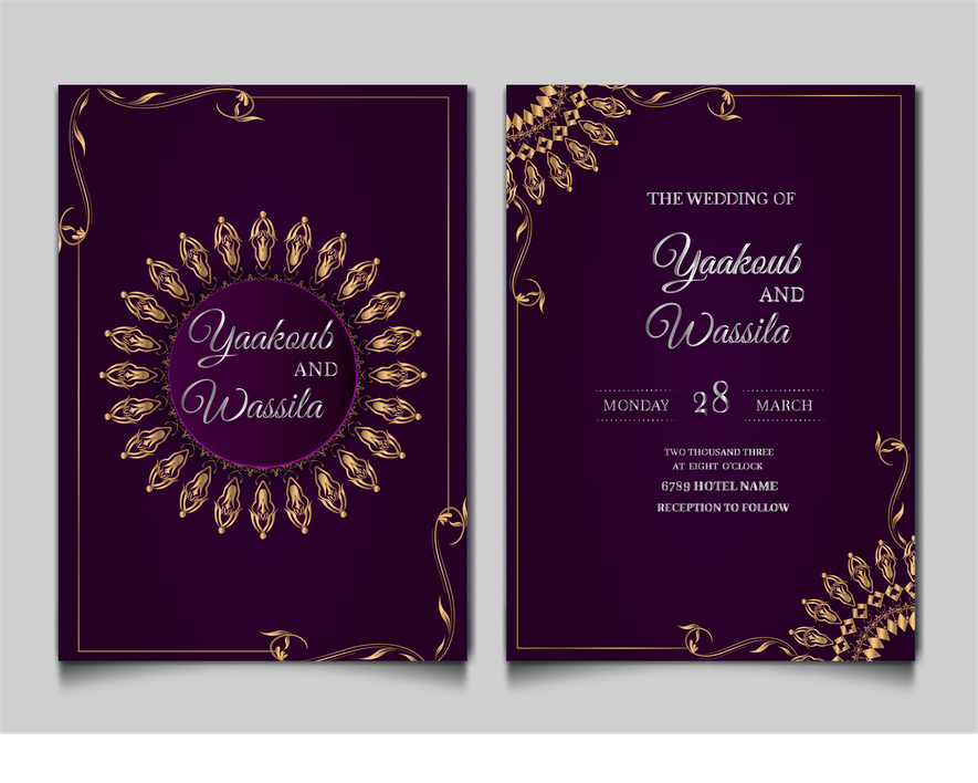 I Will Design You The Best Weeding Card By Yaakoubs 