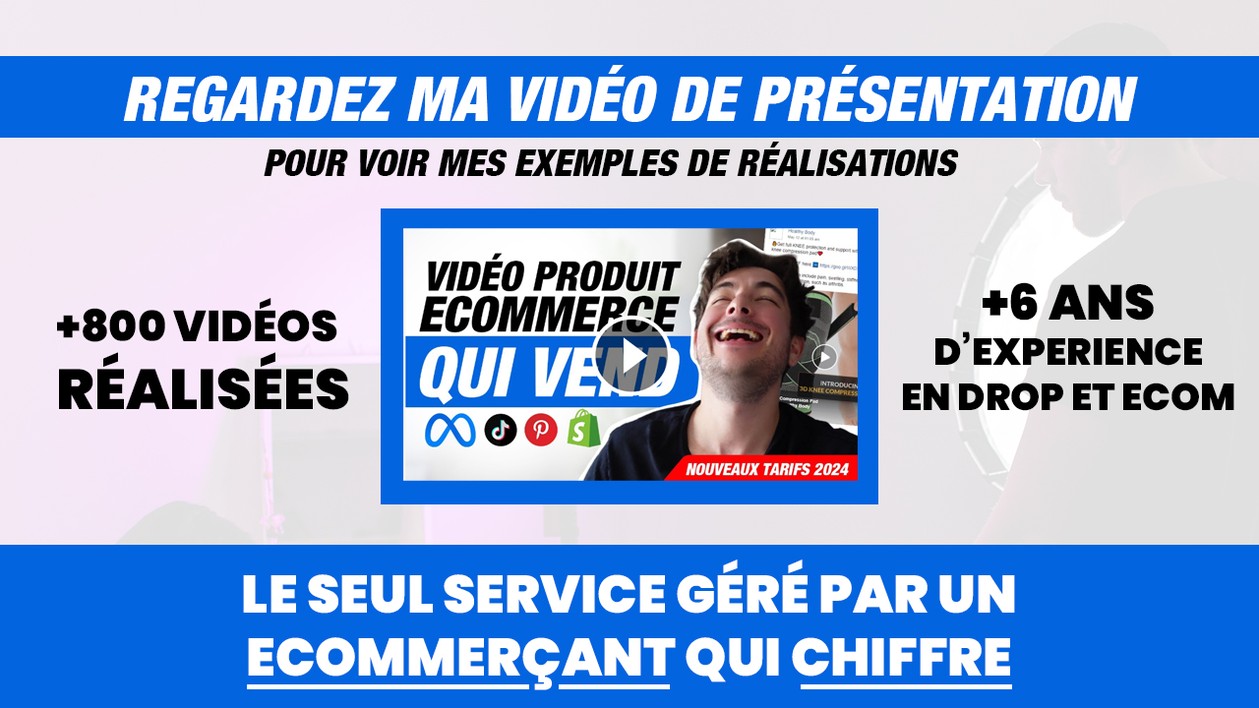 Je vais créer votre vidéo produit vendeuse pour votre publicité en eCommerce ou Dropshipping par ...