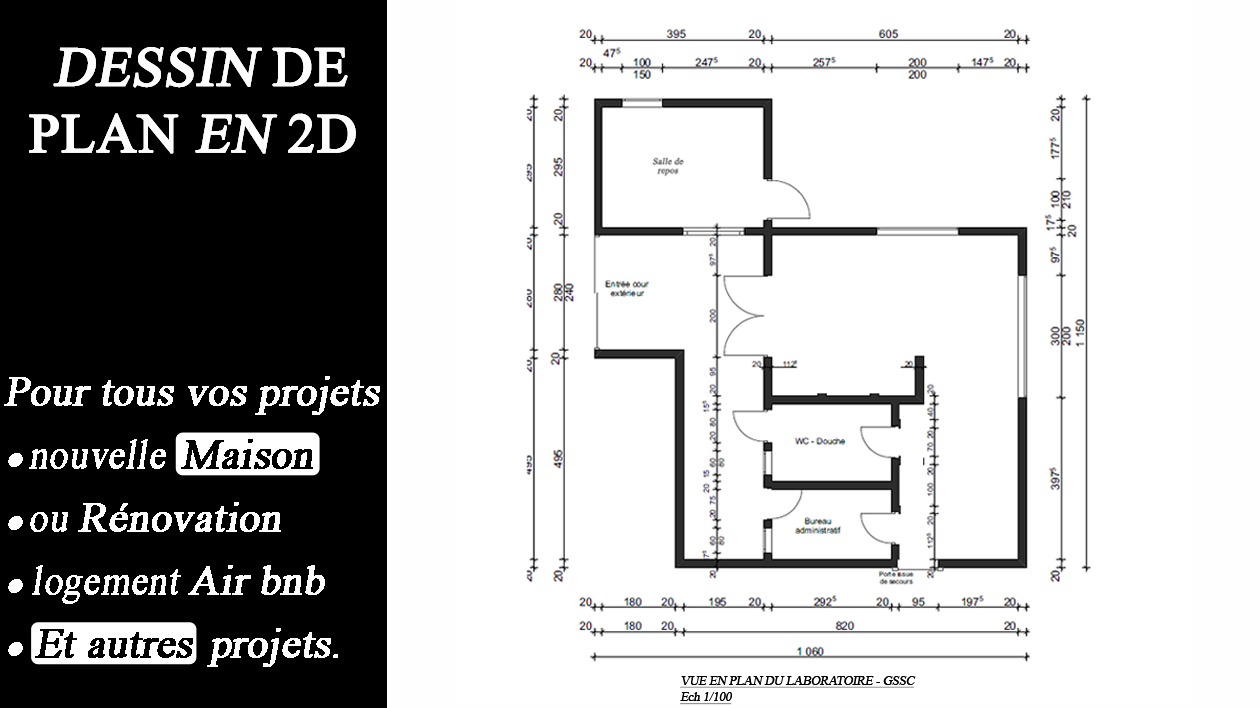 Je vais dessiner un plan de maison en 2D pour votre projet de ...